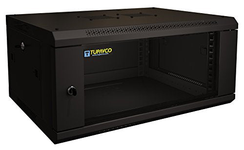 4U Server Rack Cabinet 19" with Vent Fans and Lockable Glass Door — Tupavco