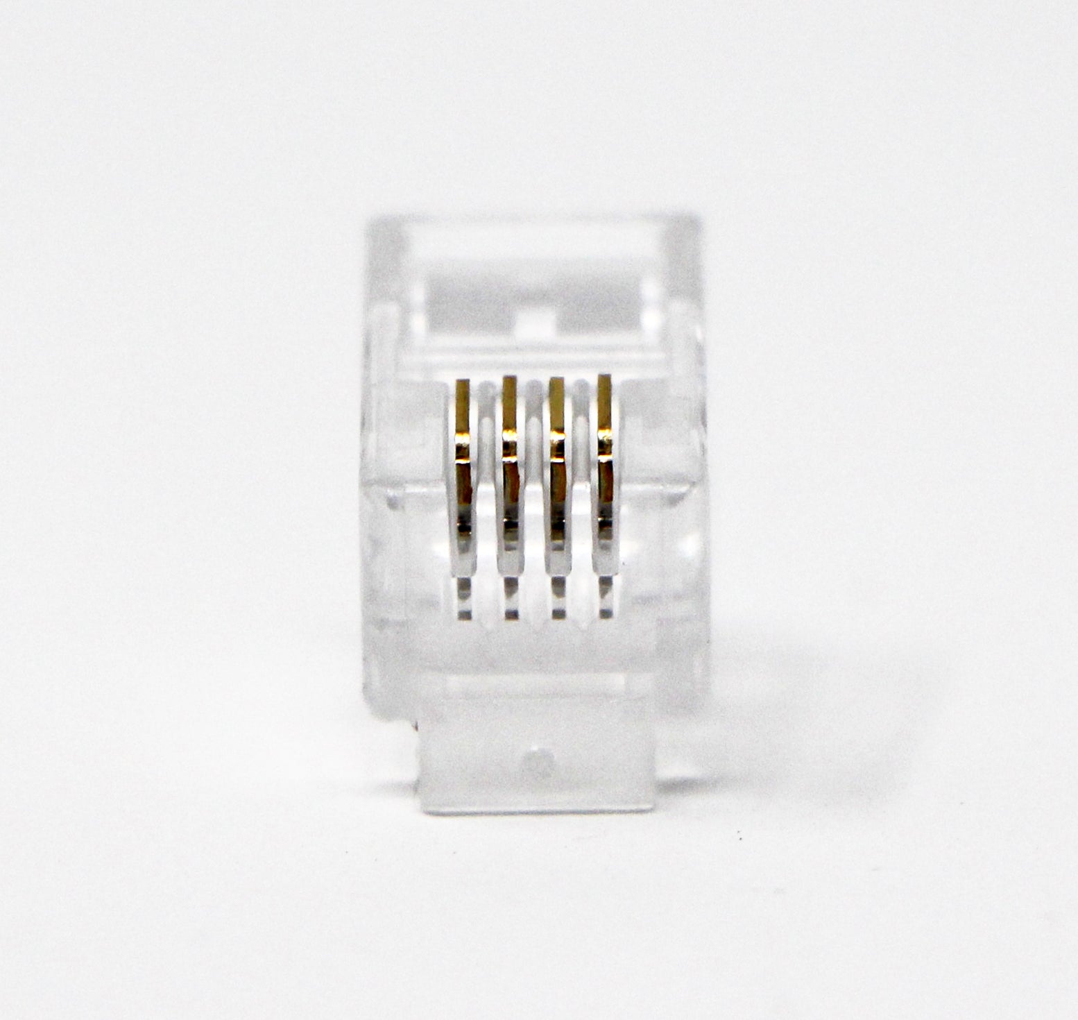 RJ9/RJ10/RJ22 Modular Headset Crimp Connector (100 Pack Per Bag) 4P4C ...