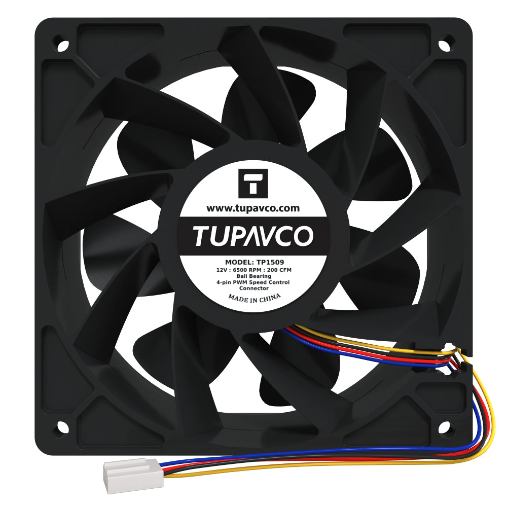 Cooling Miner Fan 6500RPM (200CFM) 120mm/4in for GPU Mining Rig — Tupavco