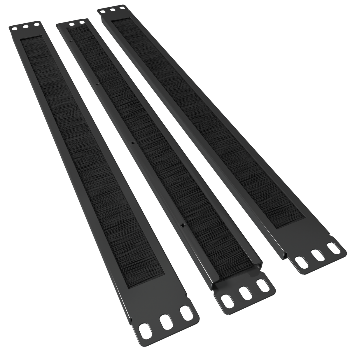 1U Brush Panel (3 Pack) - 19" Rackmount Strip Cable Management Spacer ...
