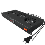 1U 19" Rack Mount 3 Fans Server Cooling System - Heat Monitor Display ...