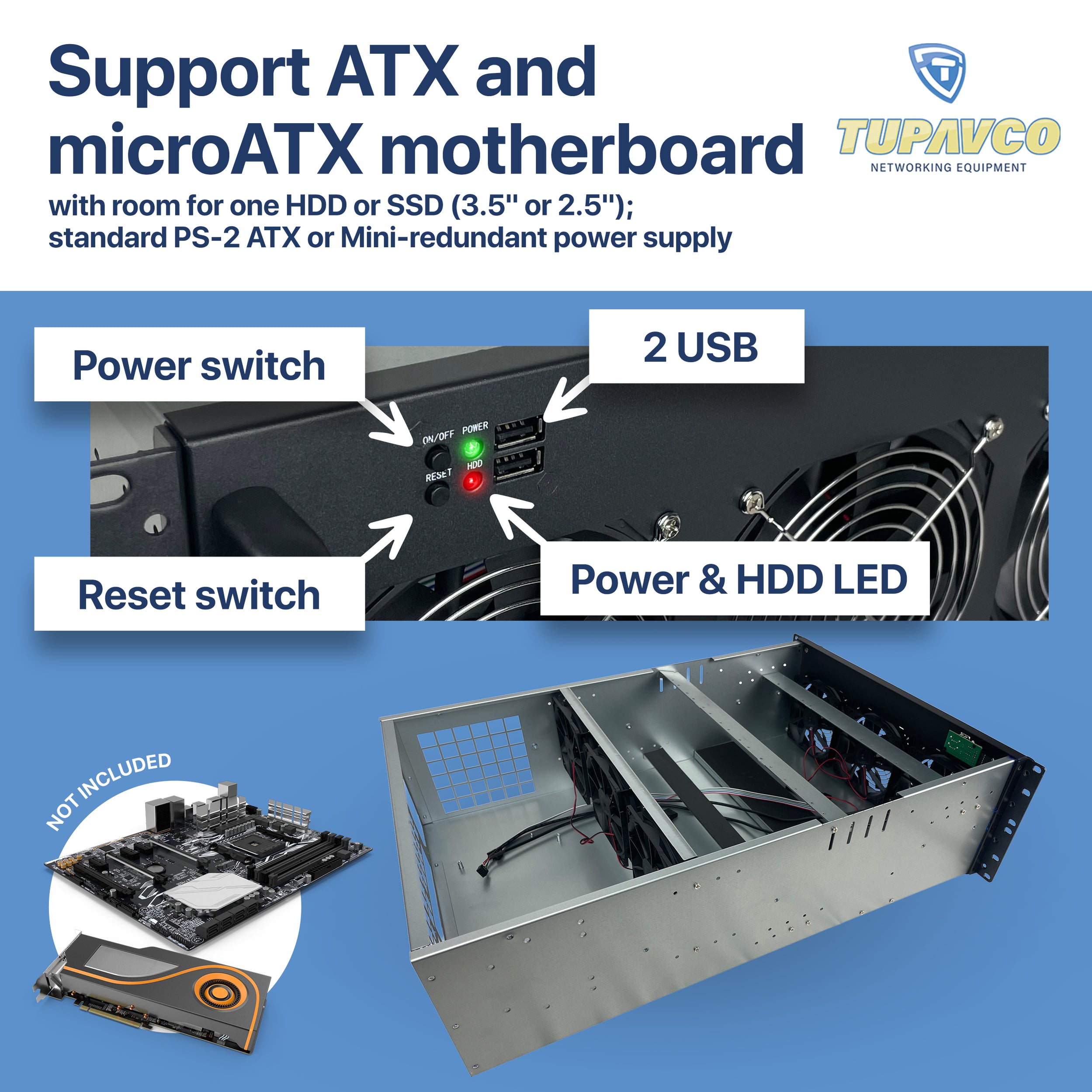 8 GPU Mining Rig Case - 4U Rack Mount Miner Server Chassis Frame — Tupavco