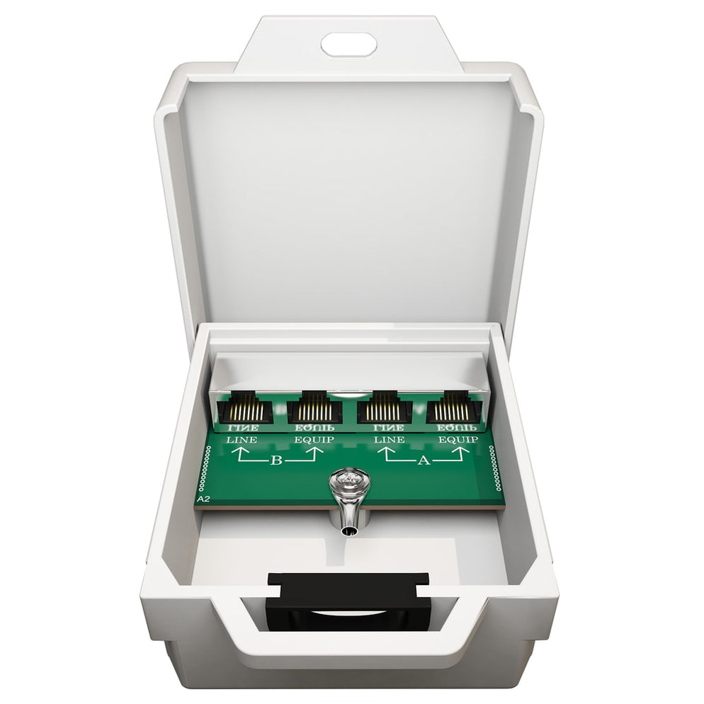 Dual Outdoor Ethernet Surge Protector 2-Line GbE Gigabit PoE RJ45 — Tupavco